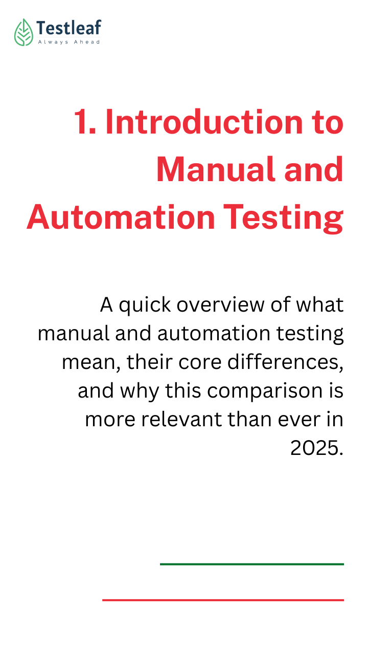 Manual vs Automation Testing: Which One Wins in 2025? - Testleaf
